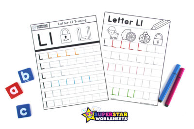 Letter L Tracing Worksheets - Superstar Worksheets