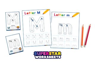 Letter M Tracing Worksheets - Superstar Worksheets
