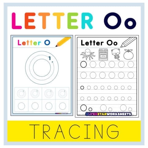 Letter O Tracing Worksheets - Superstar Worksheets