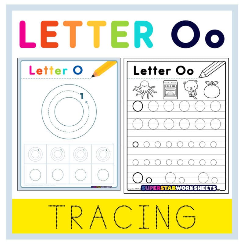 Letter O Tracing Worksheets - Superstar Worksheets