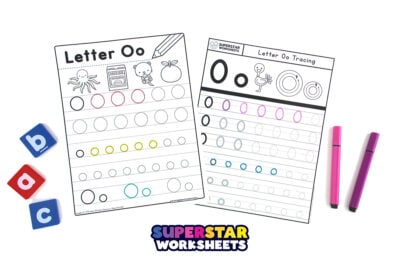 Letter O Tracing Worksheets - Superstar Worksheets
