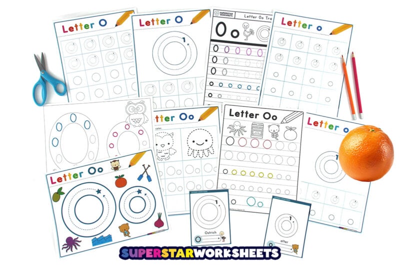 Letter O Tracing Worksheets - Superstar Worksheets