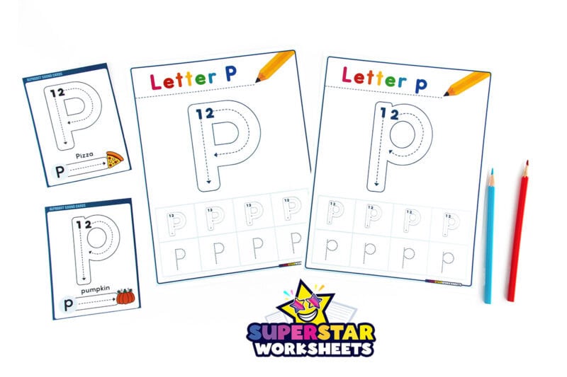 Letter P Tracing Worksheets - Superstar Worksheets
