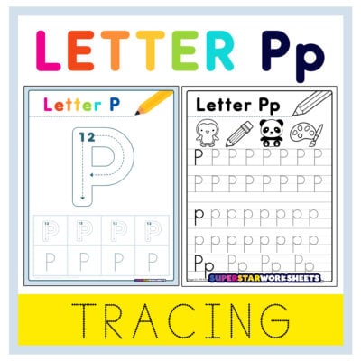 Letter P Tracing Worksheets - Superstar Worksheets