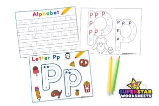 Letter P Tracing Worksheets - Superstar Worksheets