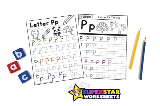 Letter P Tracing Worksheets - Superstar Worksheets