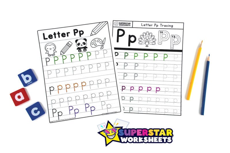 Letter P Tracing Worksheets - Superstar Worksheets
