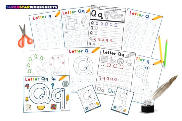 Letter Q Tracing Worksheets - Superstar Worksheets