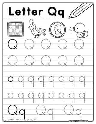 Letter Q Tracing Worksheets - Superstar Worksheets
