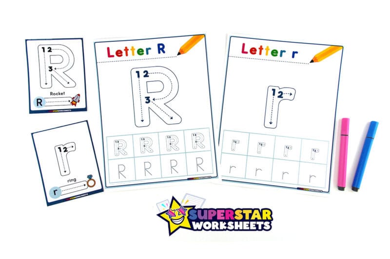 Letter R Tracing Worksheets - Superstar Worksheets
