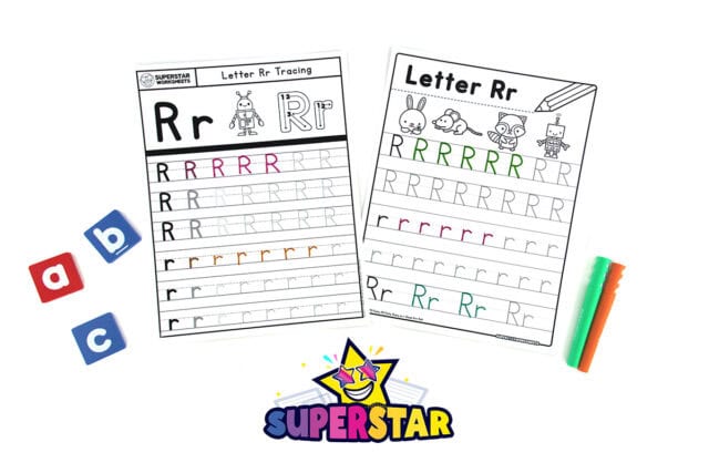 Letter R Tracing Worksheets - Superstar Worksheets