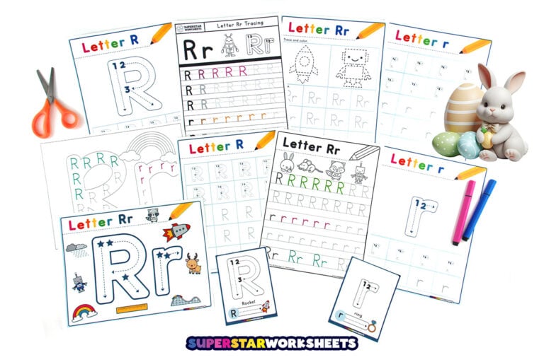 Letter R Tracing Worksheets - Superstar Worksheets