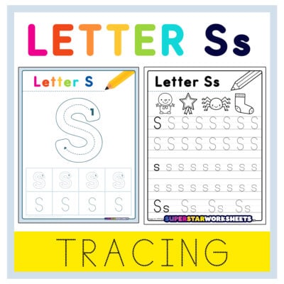 Letter S Tracing Worksheets - Superstar Worksheets