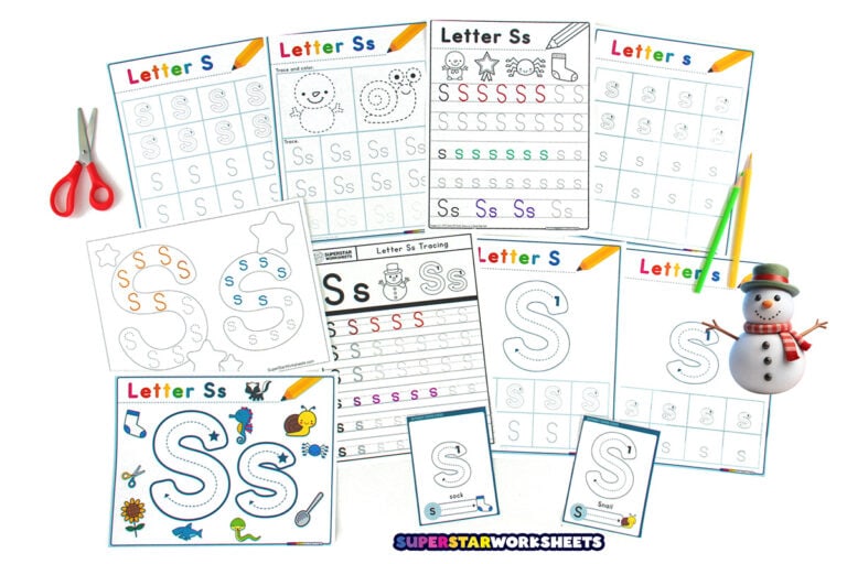 Letter S Tracing Worksheets - Superstar Worksheets