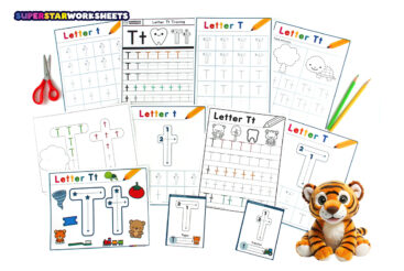 Letter T Tracing Worksheets - Superstar Worksheets