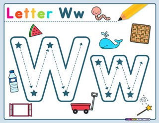 Letter W Tracing Worksheets - Superstar Worksheets