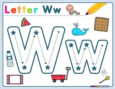Letter W Tracing Worksheets - Superstar Worksheets