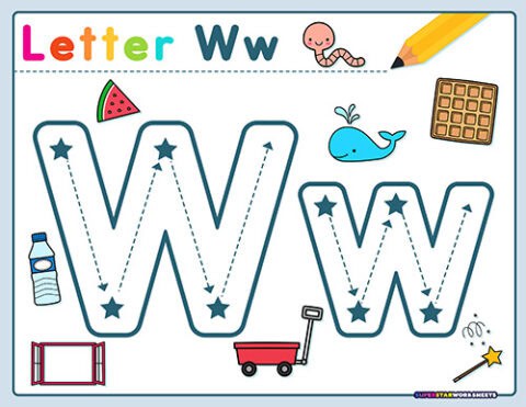 Letter W Tracing Worksheets - Superstar Worksheets