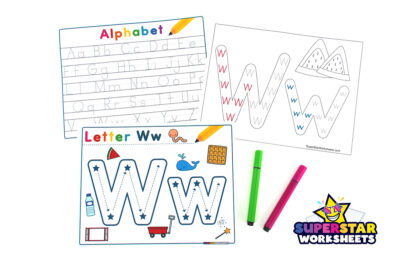 Letter W Tracing Worksheets - Superstar Worksheets