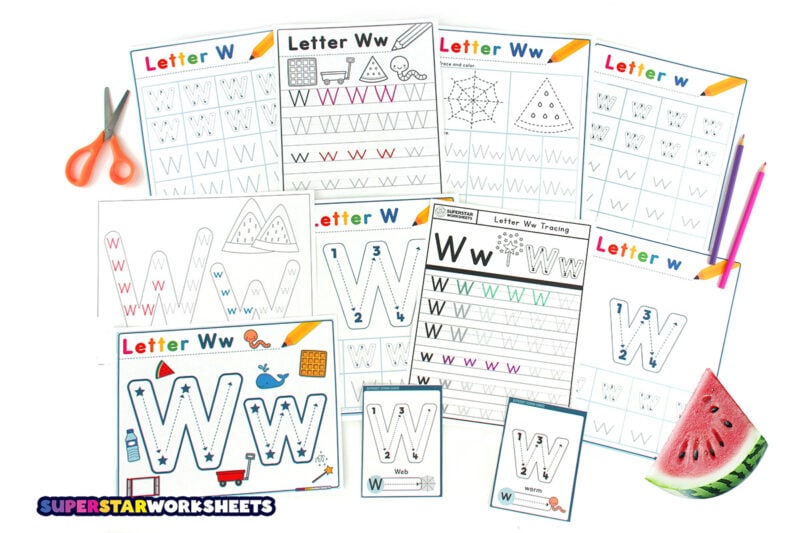 Letter W Tracing Worksheets - Superstar Worksheets