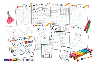 Letter X Tracing Worksheets - Superstar Worksheets