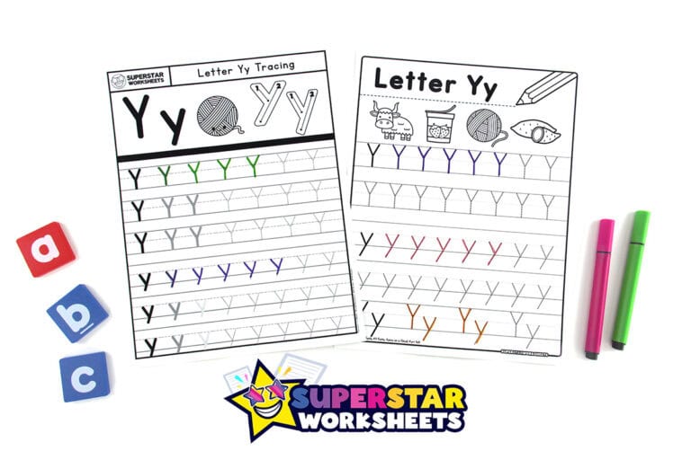 Letter Y Tracing Worksheets - Superstar Worksheets