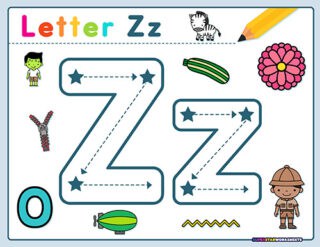 Letter Z Tracing Worksheets - Superstar Worksheets