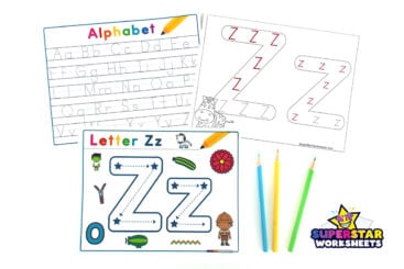 Letter Z Tracing Worksheets - Superstar Worksheets