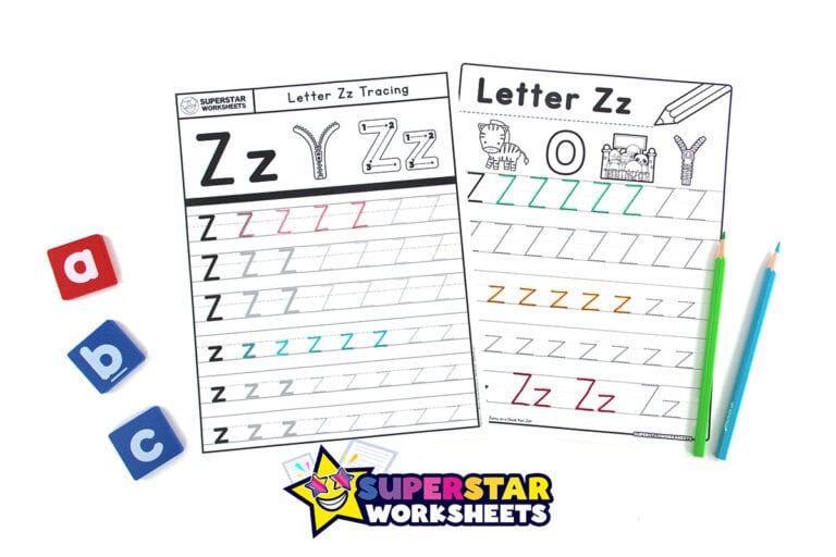 Letter Z Tracing Worksheets - Superstar Worksheets