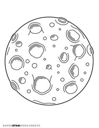Moon Coloring Pages (Free Printables) - Superstar Worksheets