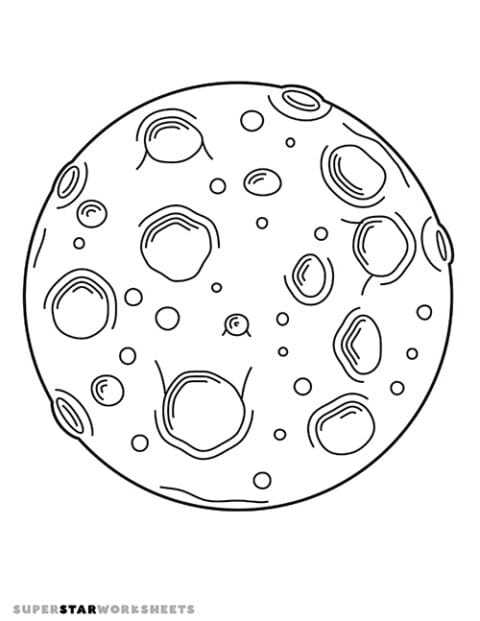 Moon Coloring Pages (Free Printables) - Superstar Worksheets