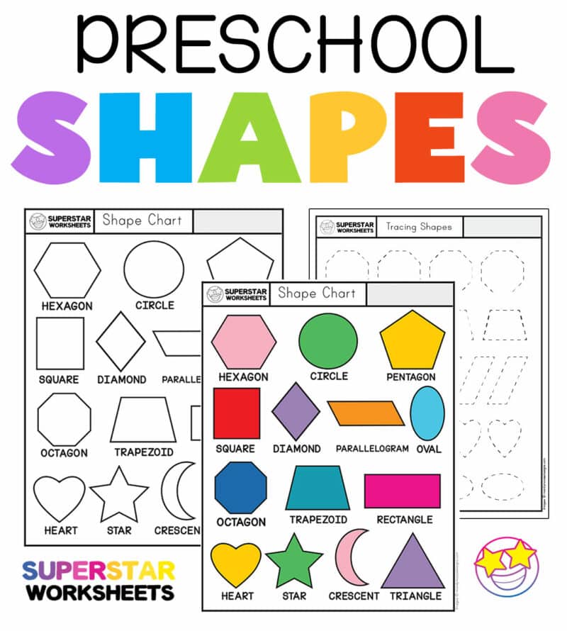 Preschool Shapes Worksheets - Superstar Worksheets