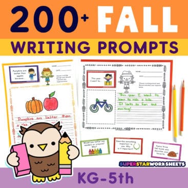 Third Grade Writing Prompts - Superstar Worksheets