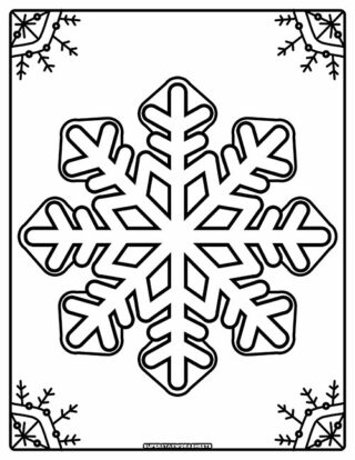 Snowflake Coloring Pages (Free Printables) - Superstar Worksheets