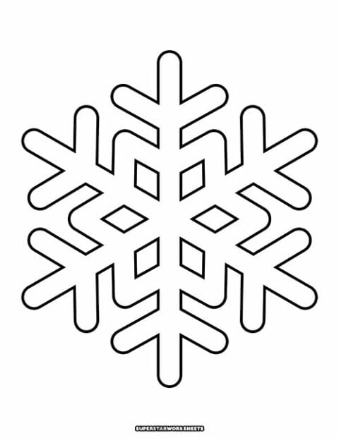 Snowflake Templates (Free Printables) - Superstar Worksheets