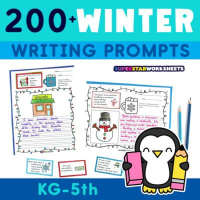 Winter Writing Prompts - Superstar Worksheets