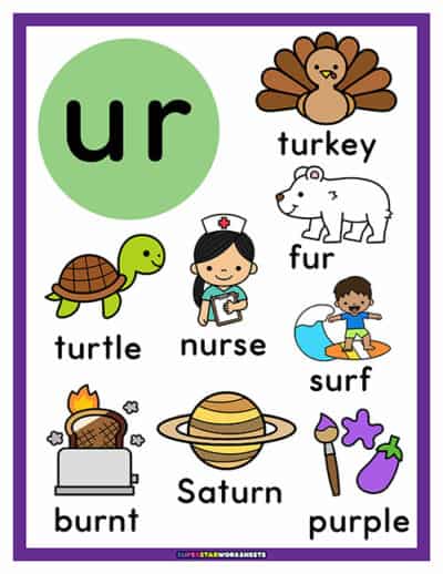 R Controlled Vowels - Superstar Worksheets