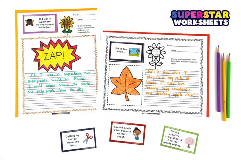 Fall Writing Prompts - Superstar Worksheets