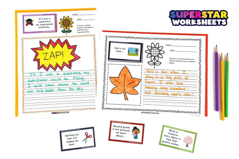Fall Writing Prompts - Superstar Worksheets