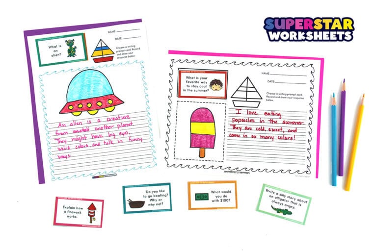 Summer Writing Prompts - Superstar Worksheets