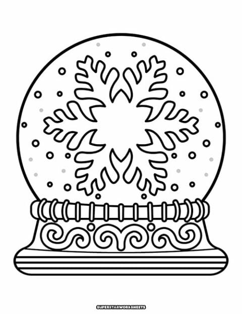 Snow Globe Templates (Free Printables) - Superstar Worksheets