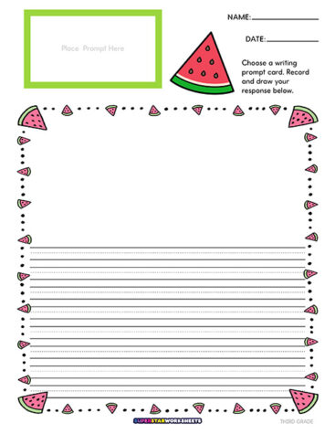 Summer Writing Prompts - Superstar Worksheets