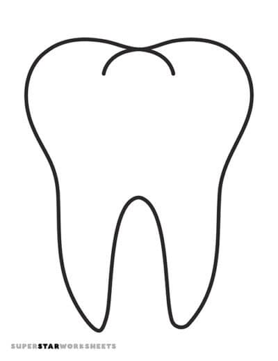 Tooth Template (Free Printables) - Superstar Worksheets