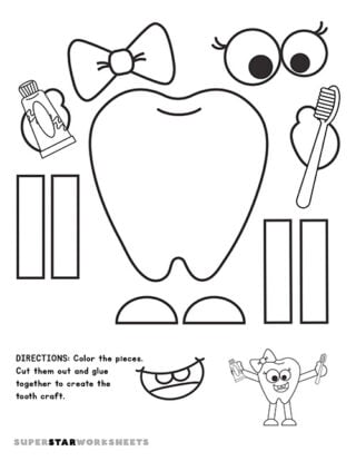 Tooth Template (Free Printables) - Superstar Worksheets