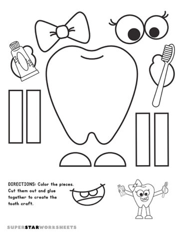 Tooth Template (Free Printables) - Superstar Worksheets