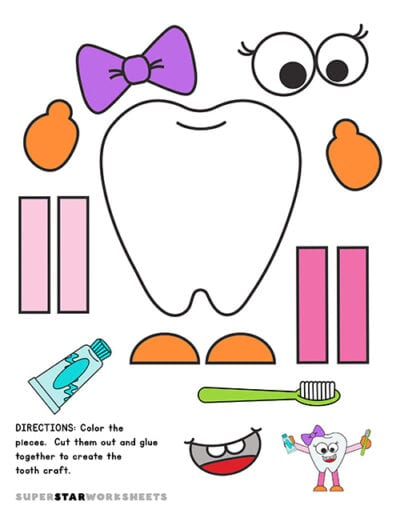 Tooth Template (Free Printables) - Superstar Worksheets