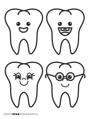 Tooth Template (Free Printables) - Superstar Worksheets