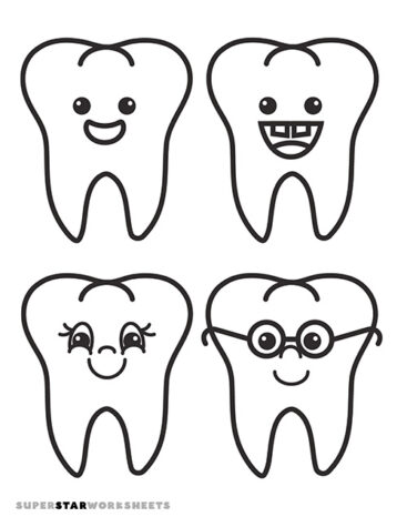 Tooth Template (Free Printables) - Superstar Worksheets
