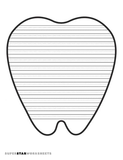 Tooth Template (Free Printables) - Superstar Worksheets