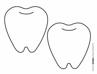 Tooth Template (Free Printables) - Superstar Worksheets